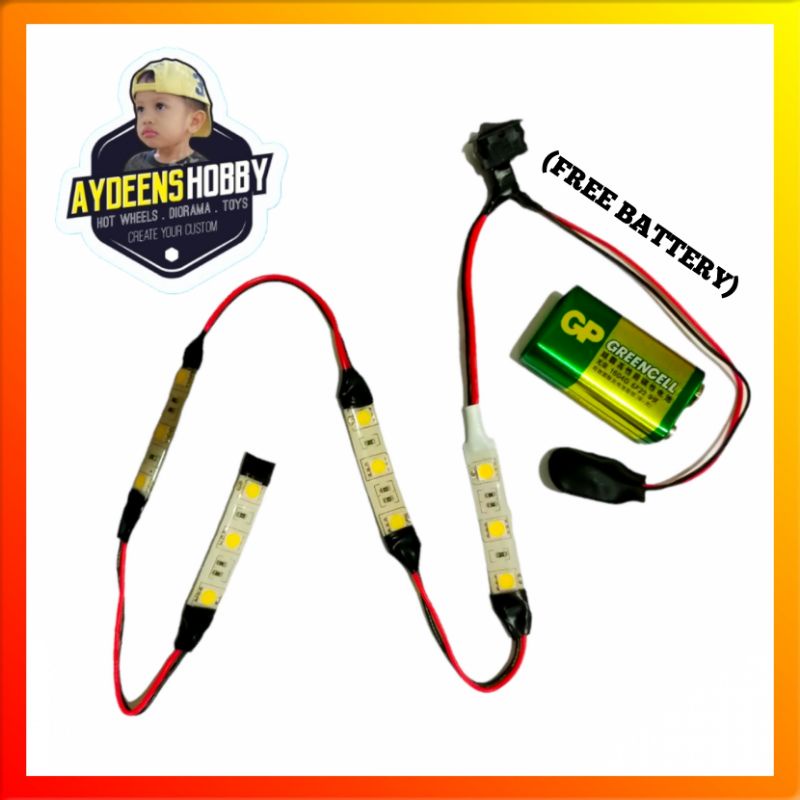 DIORAMA LED LIGHT SET (12 LED) WITH ON/OFF SWITCH (FREE BATTERY ...