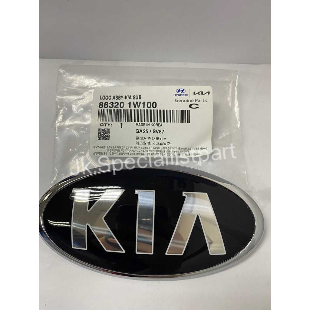 LOGO FRONT / NAME PLATE FRONT BONNET (KIA) GENUINE PART (ORIGINAL ...
