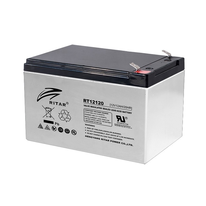 Ritar RT12120 12V 12Ah AGM Maintenance Free Rechargeable Sealed Lead Acid SLA VRLA Battery ...