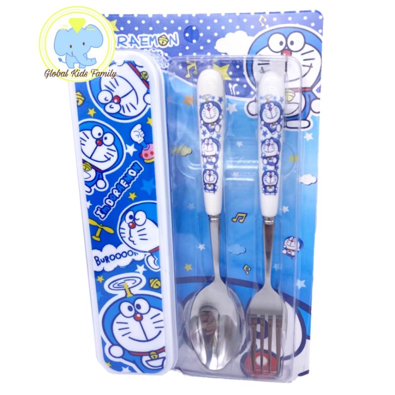 Stainless steel Disney cartoon spoon set Set Sudu Budak kanak-kanak ...
