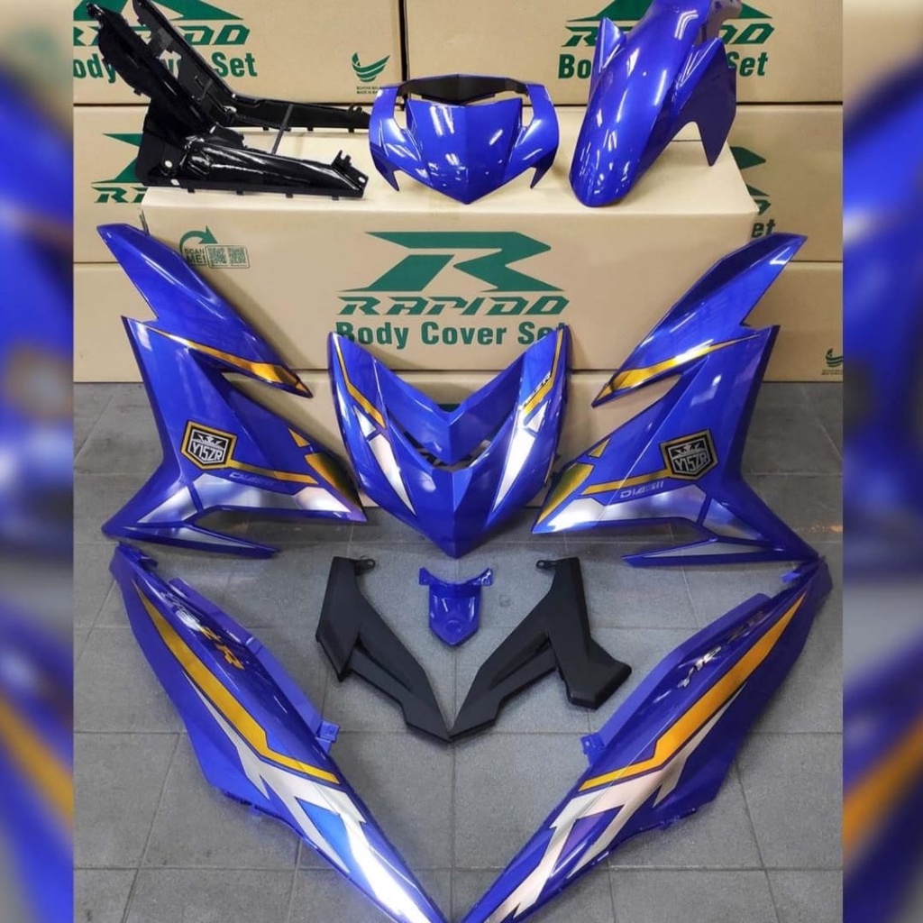 [RAEDY STOCK] Y15ZR V1 / V2 CHROME STICKER (STICKER TANAM) RAPIDO BODY COVER SET Y15 V1 V2 ...