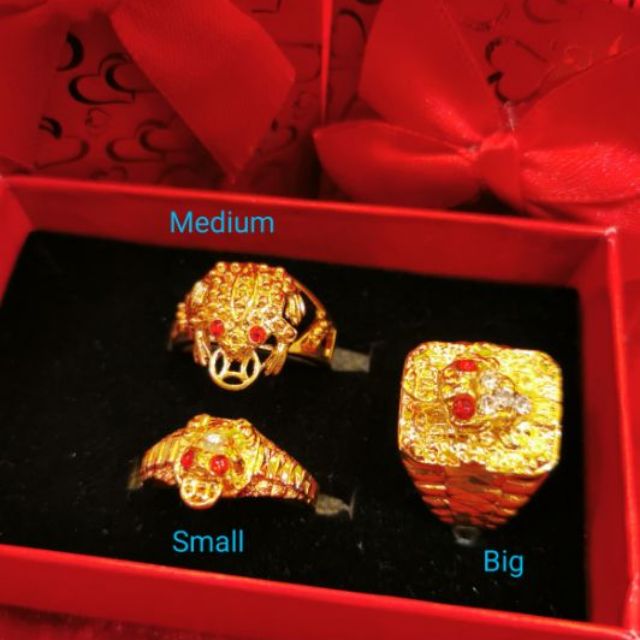 Emas Korea Cincin Katak / Gold Plated Ring Frog For Men #readystock ...