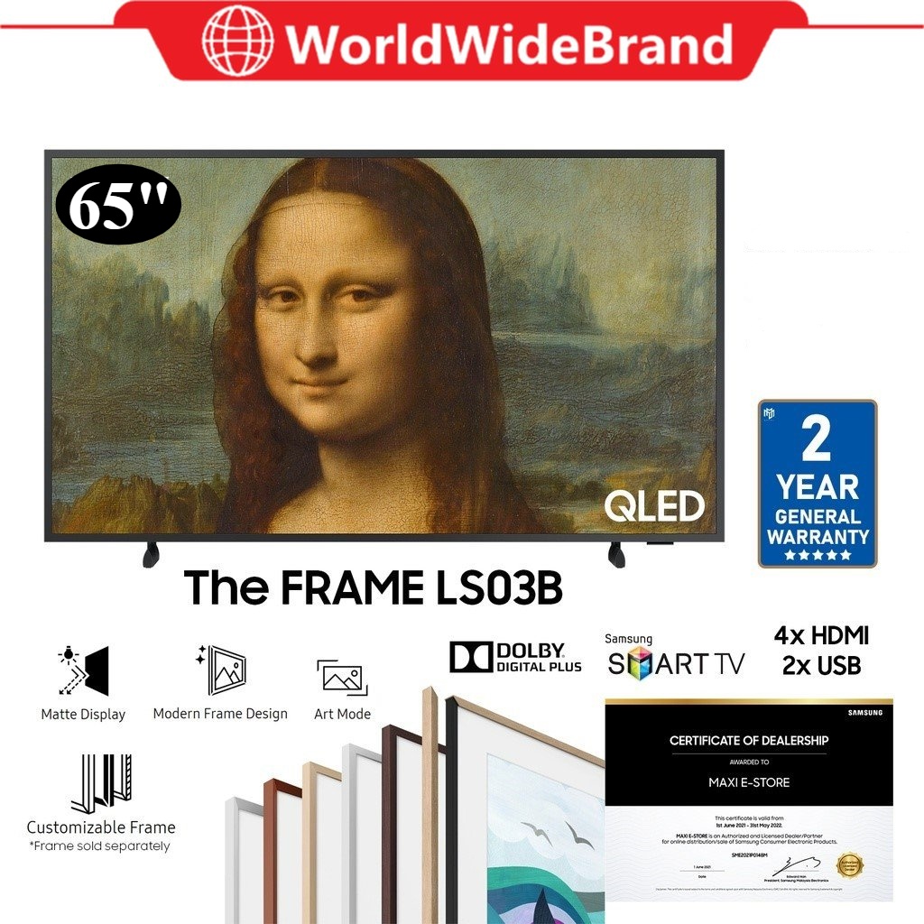 Samsung LS03B 65 Inch The Frame QLED 4K Smart Lifestyle TV ...