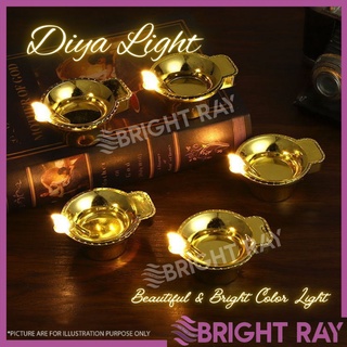1PC Golden Diya Light Agal Vilakku / Diya Deepak LED Lights Home ...