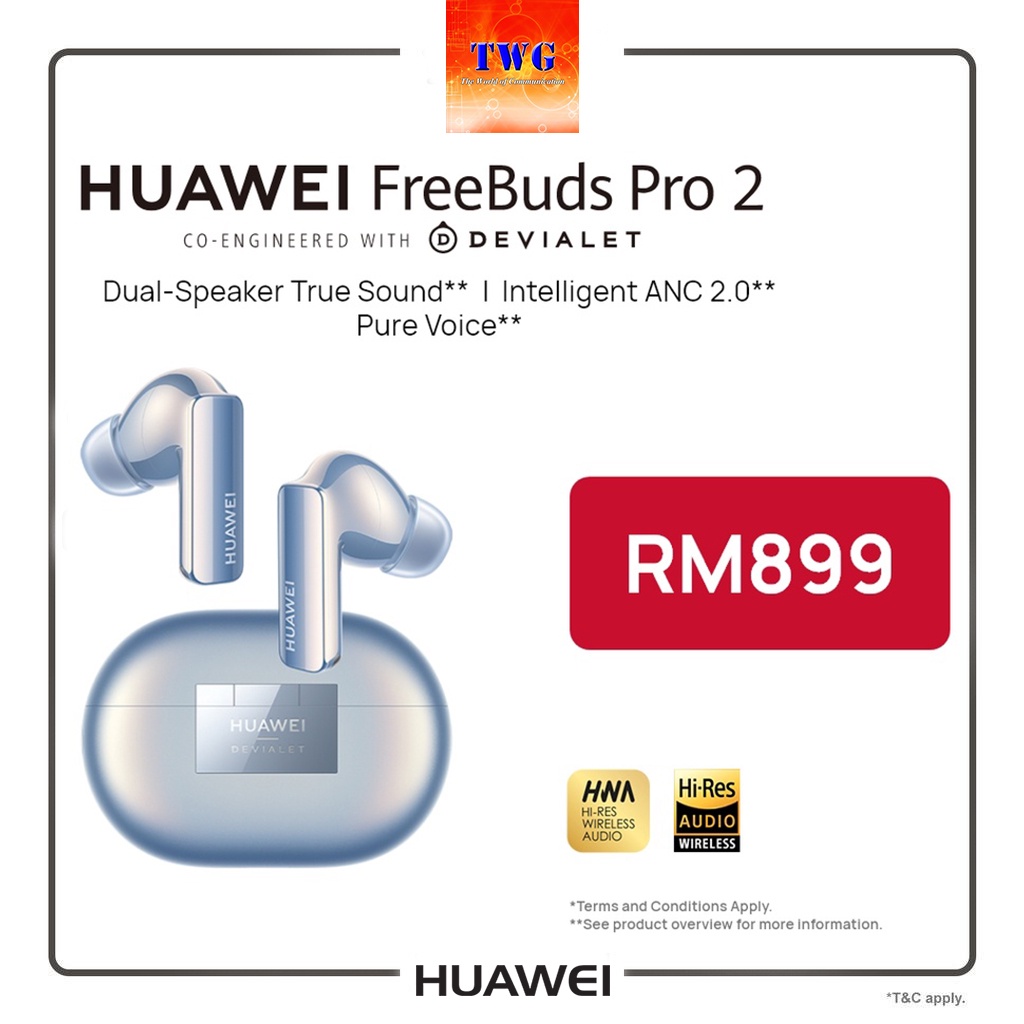 Huawei FreeBuds Pro 2 Wireless Earphone | Dual-Speaker True sound ...