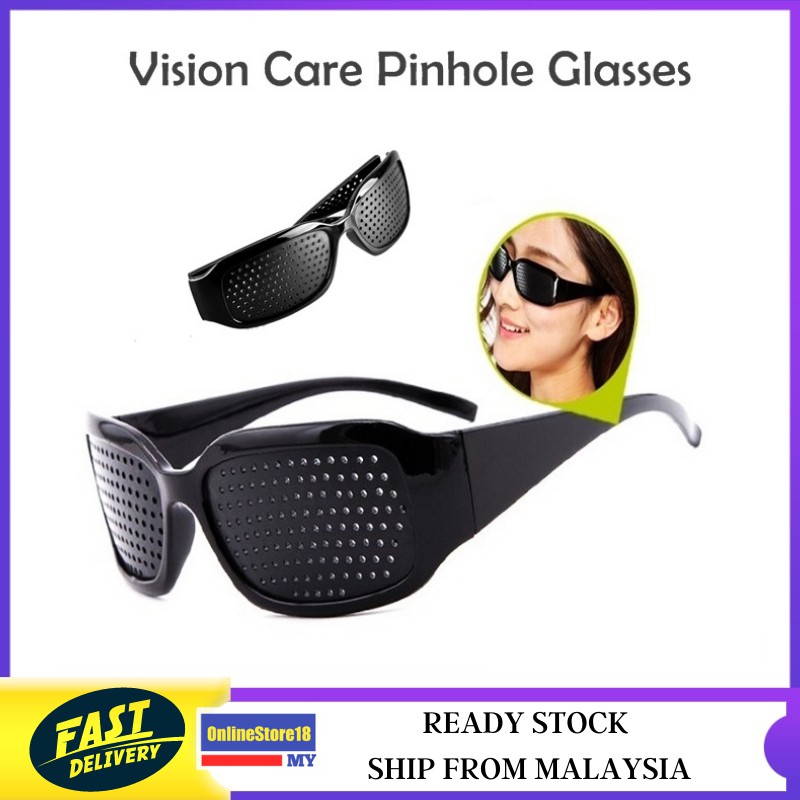 Eye Care Pinhole Glasses Improves Eyesight Cermin Mata Terapi | Shopee ...