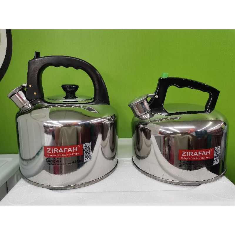 ZIRAFAH CEREK AIR / STAINLESS STEEL WHISTLING KETTLE 4.5 Litres cerek ...