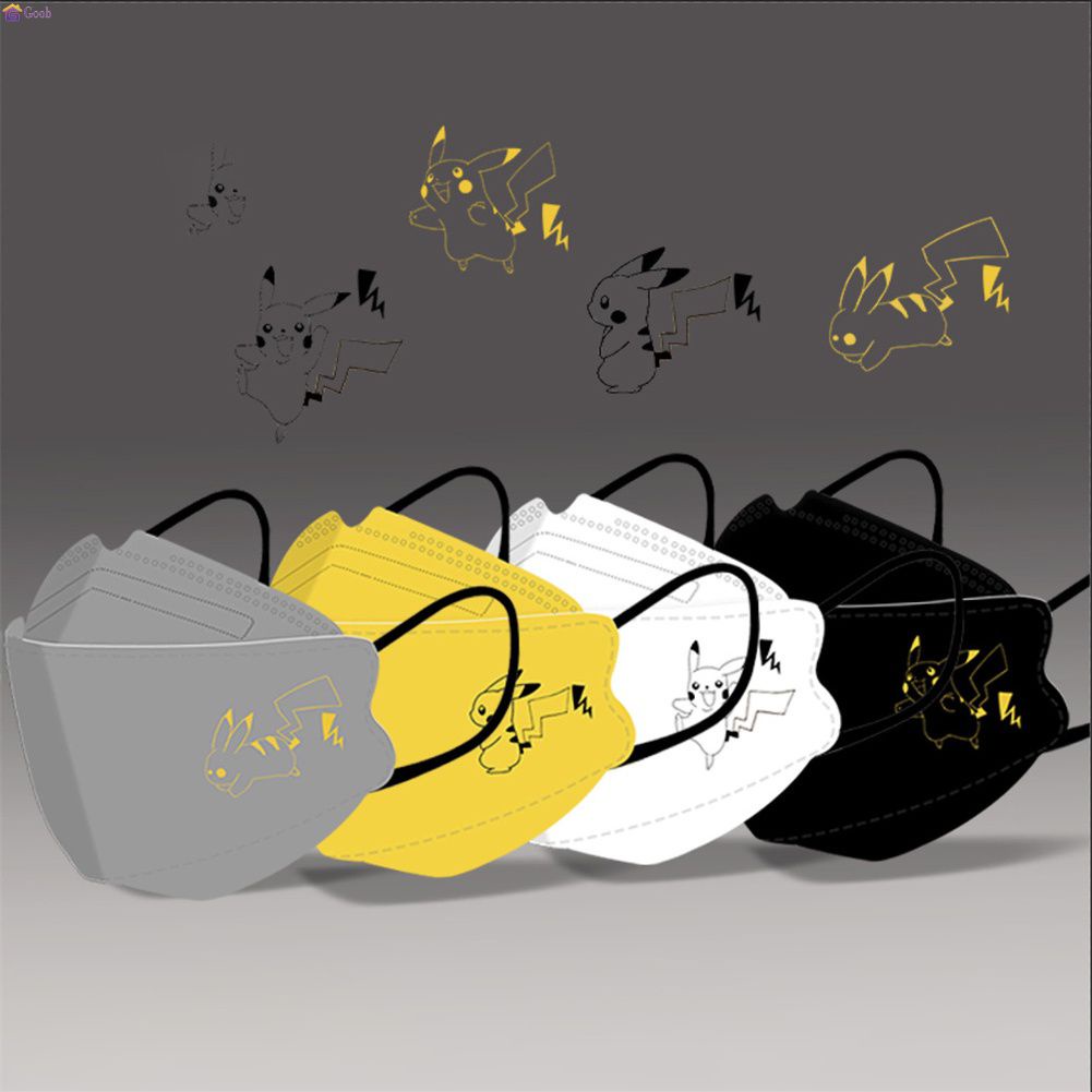 10pcs Cartoon Pikachu Series Kf94 Mask Printing Pattern Disposable ...