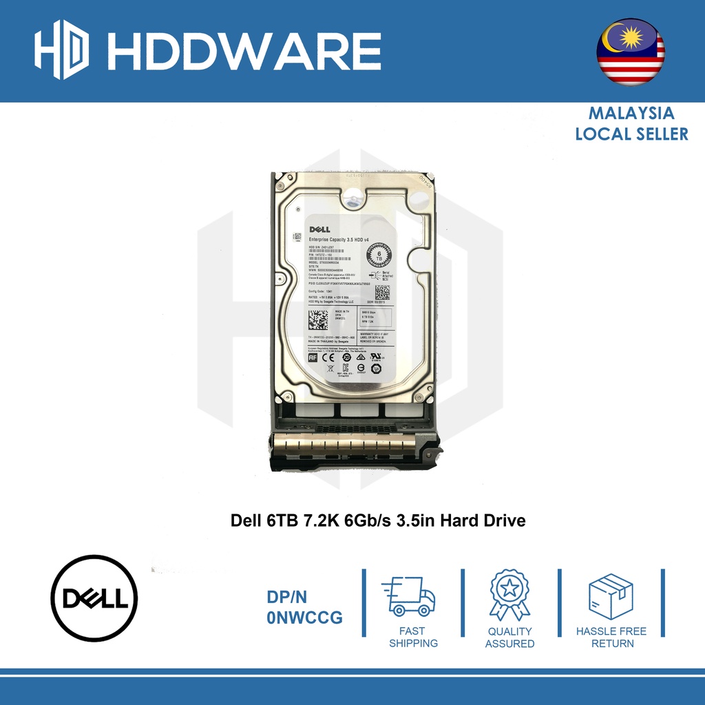 Dell 6TB 7.2K 6G 3.5 LFF SAS HDD // 0NWCCG // ST6000NM0034 | Shopee ...