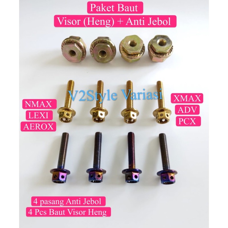 Package Package Of ANTI Broken Bolts And Nuts+PROBOLT HENG TWOTONE GOLD ...