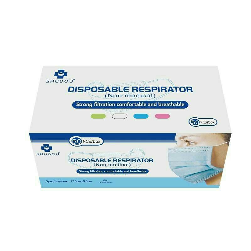 SHUDOU 50pcs High Qualilty Face Mask Disposable Earloop 3ply Face Masks ...