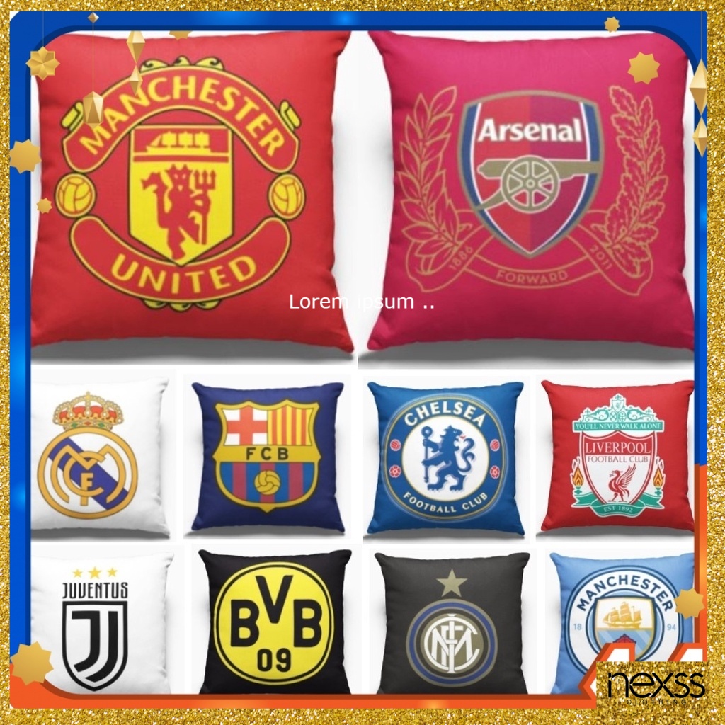 Football Club Logo Cushion Cover Liverpool Chelsea Home Décor Cotton ...