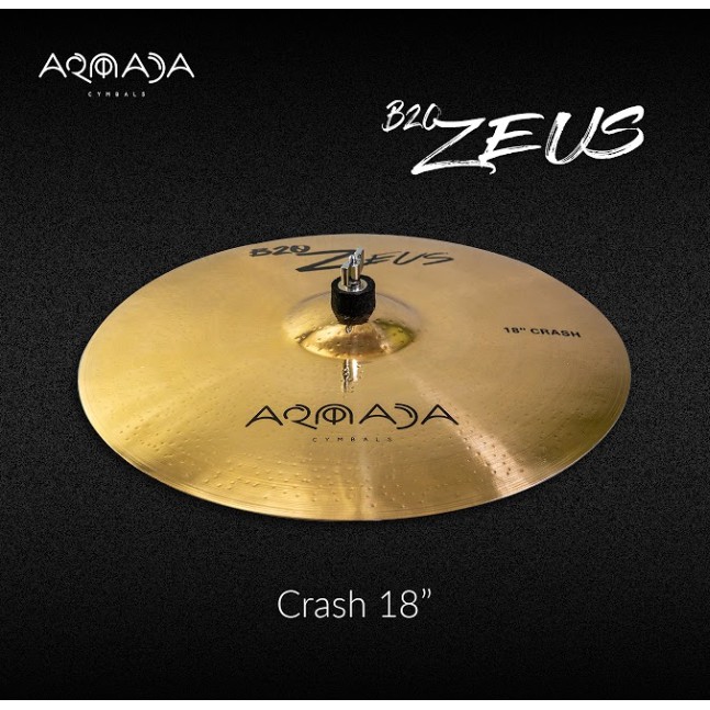 Armada 18'CRASH Cymbals B20 Series Cymbal with FREE Drumstick Ares Dark ...