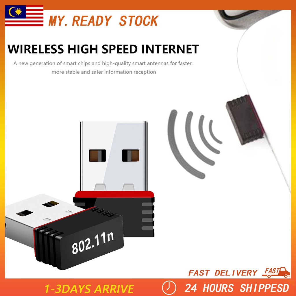 Mini Network Card USB 2.0 WiFi Adapter Wireless 150Mbps USB Adapter WiFi 802.11n 150M Network ...