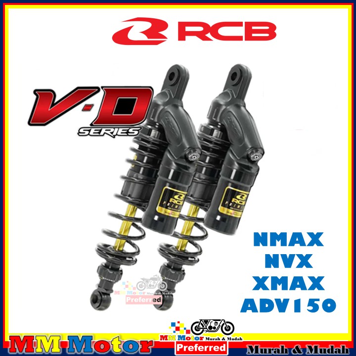 RCB RACING BOY VD SERIES DUAL ABSORBER YAMAHA XMAX 250 350MM NMAX NEW ...