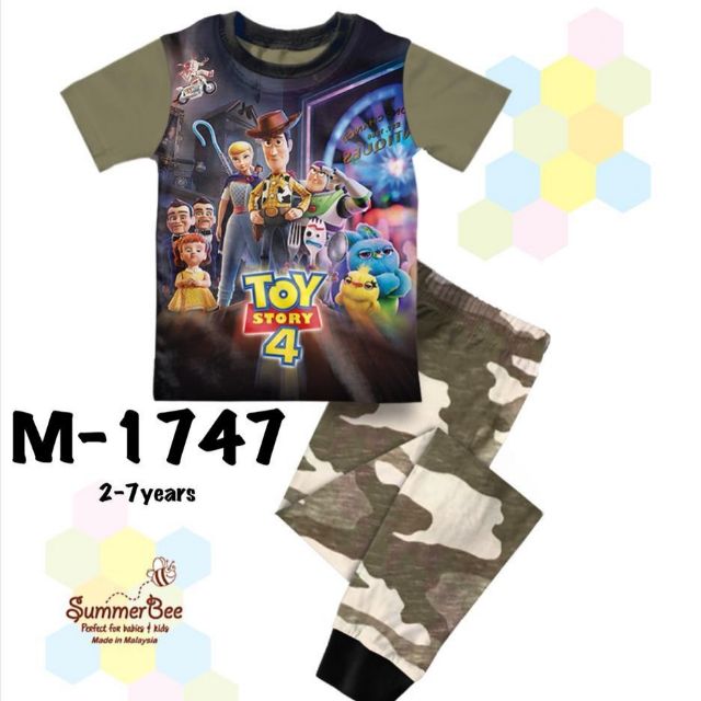 SUMMER BEE PYJAMAS TOY STORY 4 | Shopee Malaysia