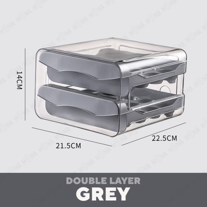 2 Layer 32 Grid Double Partition Egg Container Egg Storage Holder Box ...