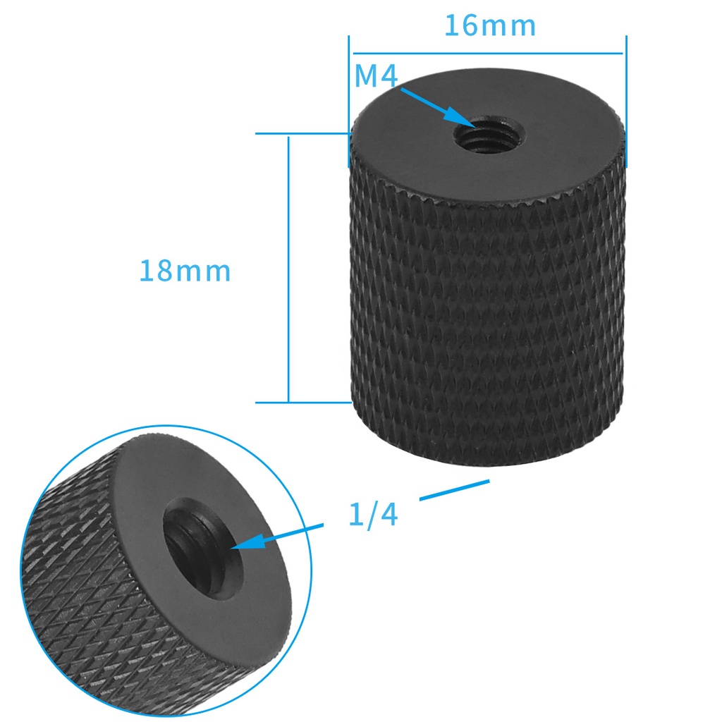 XT-XINTE 1Pc 1/4 to M4 M5 M6 M8 M10 Threaded Screw Nut Converter Mount ...