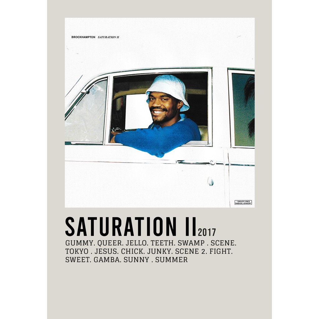 【READY STOCK】Aesthetic Poster Wall Saturation II album by BROCKHAMPTON ...