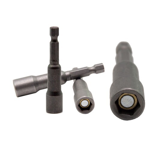 5 Pcs ZHWEI 8MMx45 Hex Socket Magnetic Nut Driver Socket Adapter Drill ...