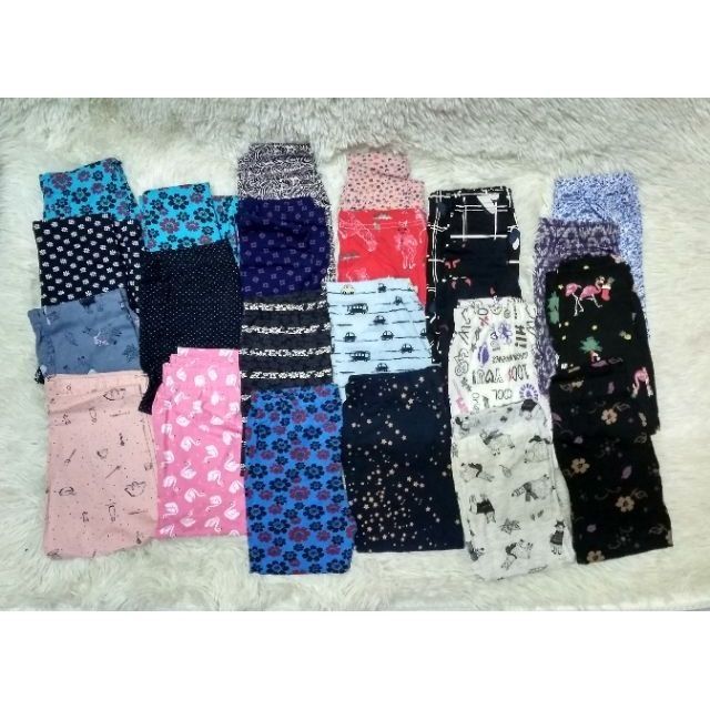 Legging Cotton Kanak-kanak 1 - 6 Tahun (Bercorak & Hitam) | Shopee Malaysia