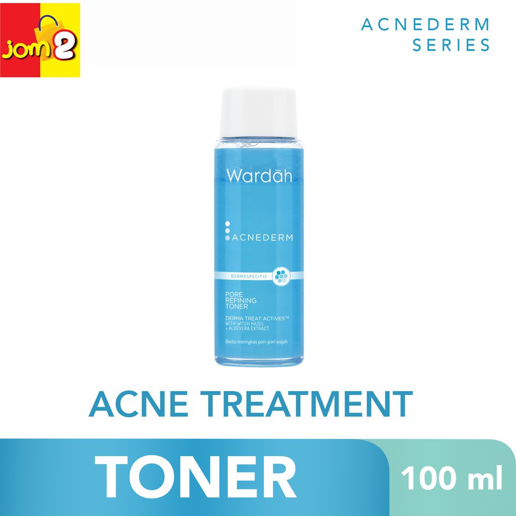 Wardah Acnederm Pore Refining Toner - Acne Prone Skin (100ml) | Shopee ...
