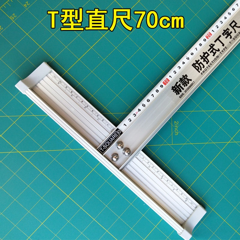 Art Ruler Anti-Slip Aluminum Alloy Ruler Anti-Deviation Cutting Ruler T ...