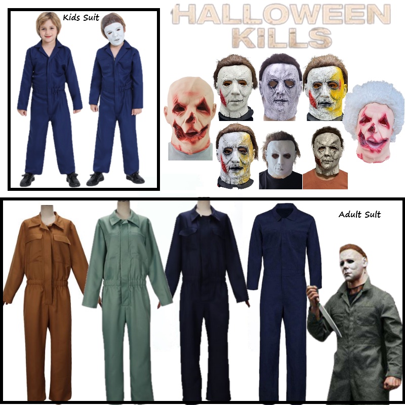 【In Stock】Halloween Kills Michael Myers Cosplay Costumes Jumpsuit and ...