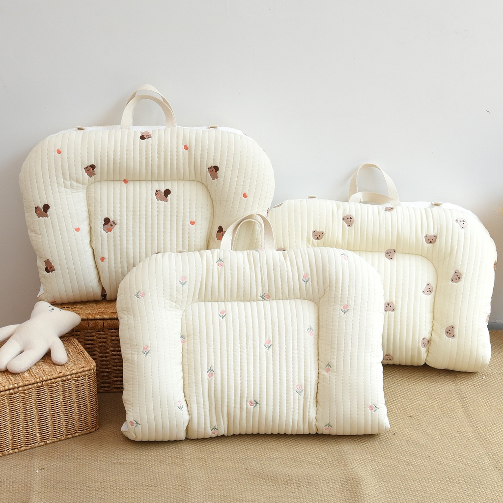 New ins Korean newborn pure cotton quilted portable double-sided ...