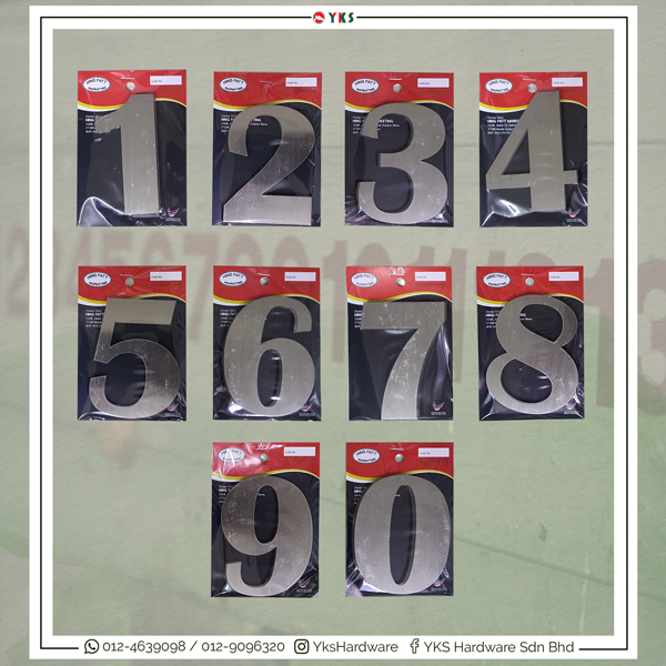 STAINLESS STEEL NUMBERING HOUSE NUMBER (SS80) | Shopee Malaysia