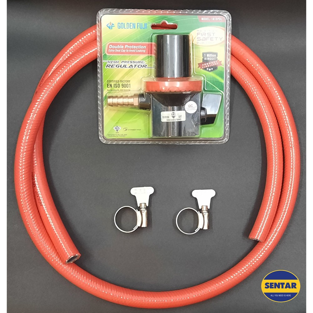 [100% Original] Golden Fuji High Pressure Dual Lock Gas Regulator Set ...