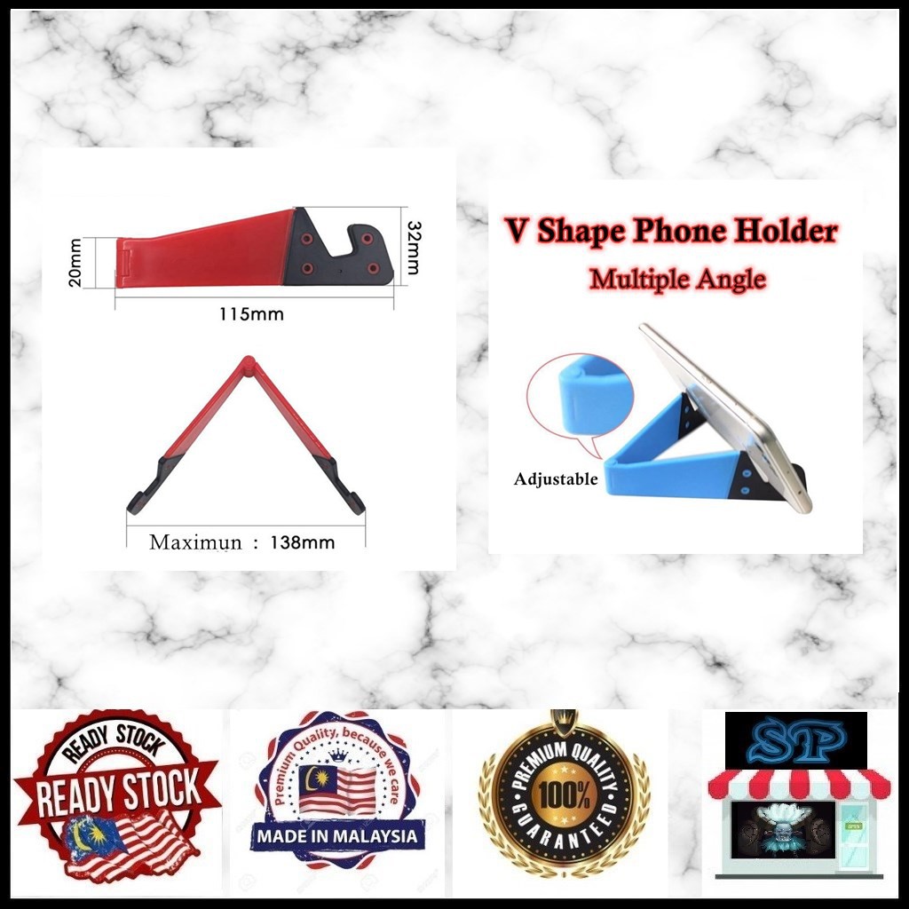 V Shape Phone Stand / Holder / Stander / Bracket / Foldable zzz ...