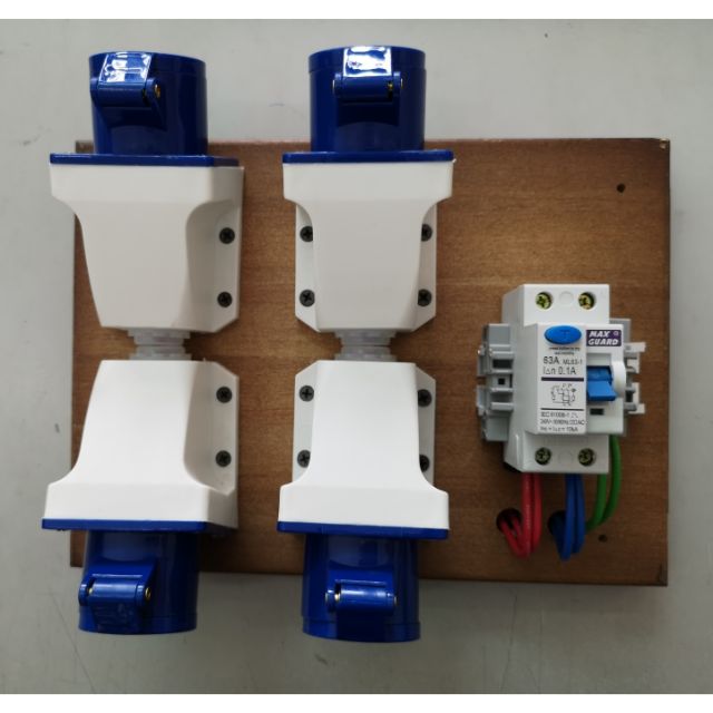 Industrial Socket 16A x 4 Gang With ELCB Protection | Shopee Malaysia