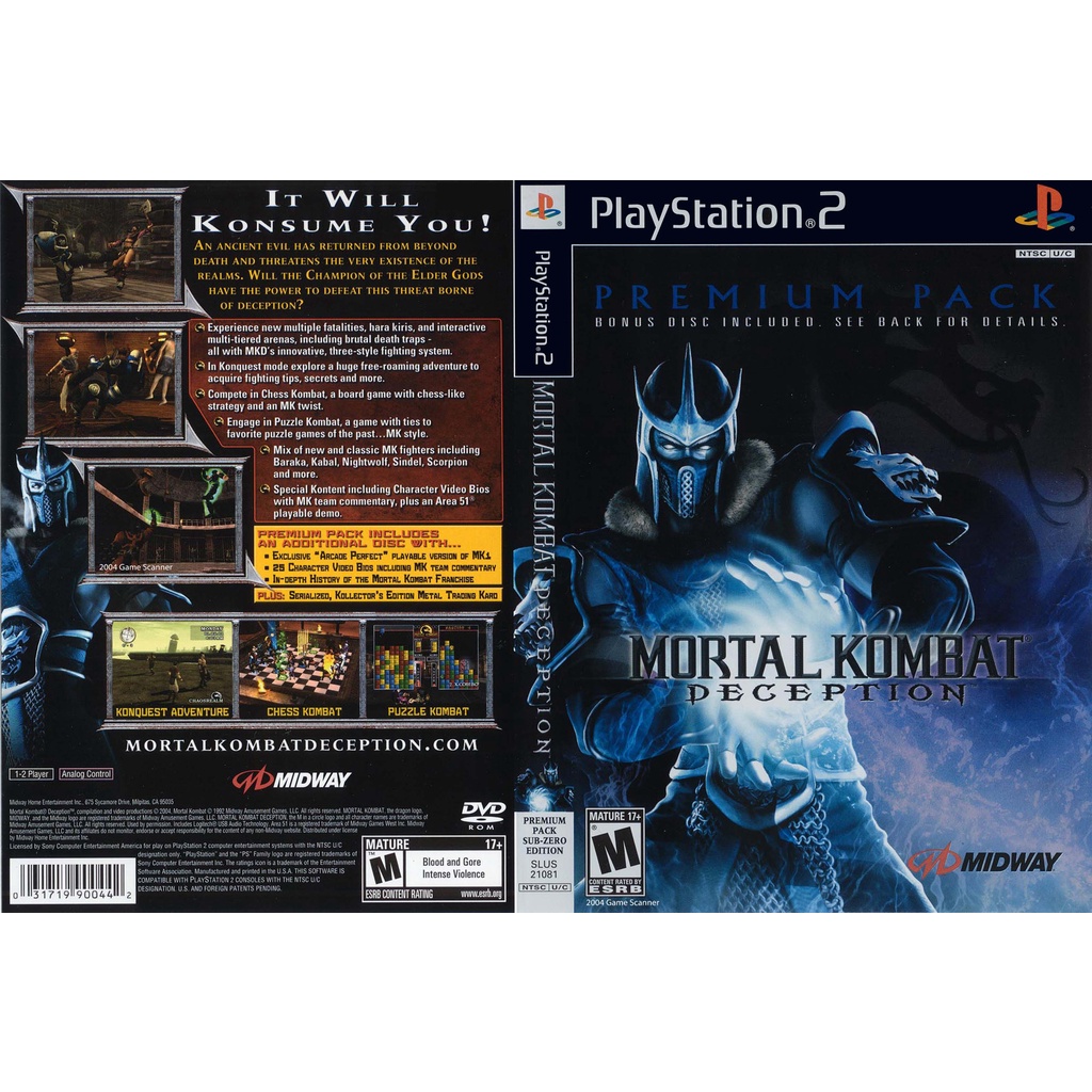 Mortal Kombat Deception Premium (CD Games PS2) | Shopee Malaysia