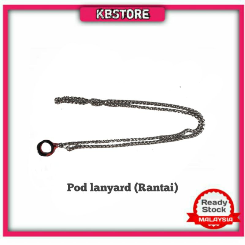 Lanyard rantai dengan getah Chain lanyard with rubber band | Shopee ...
