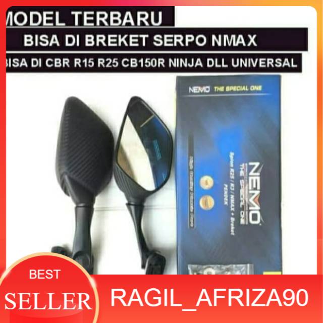 R25 Carbon PNP Rear View Mirror Nmax New Nmax 2020 Pcx Adv Universal ...