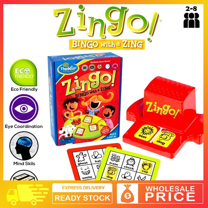 READY STOCK Realeos Zingo Bingo Kids Multiplayer Toys Party Family Game ...