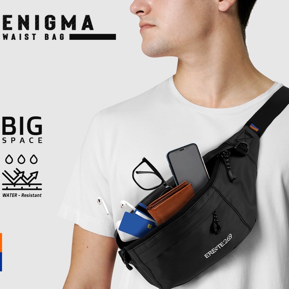 PRIA Men's Waistbag Enigma Bag Latest Simple Men's Waist Bag | Shopee ...