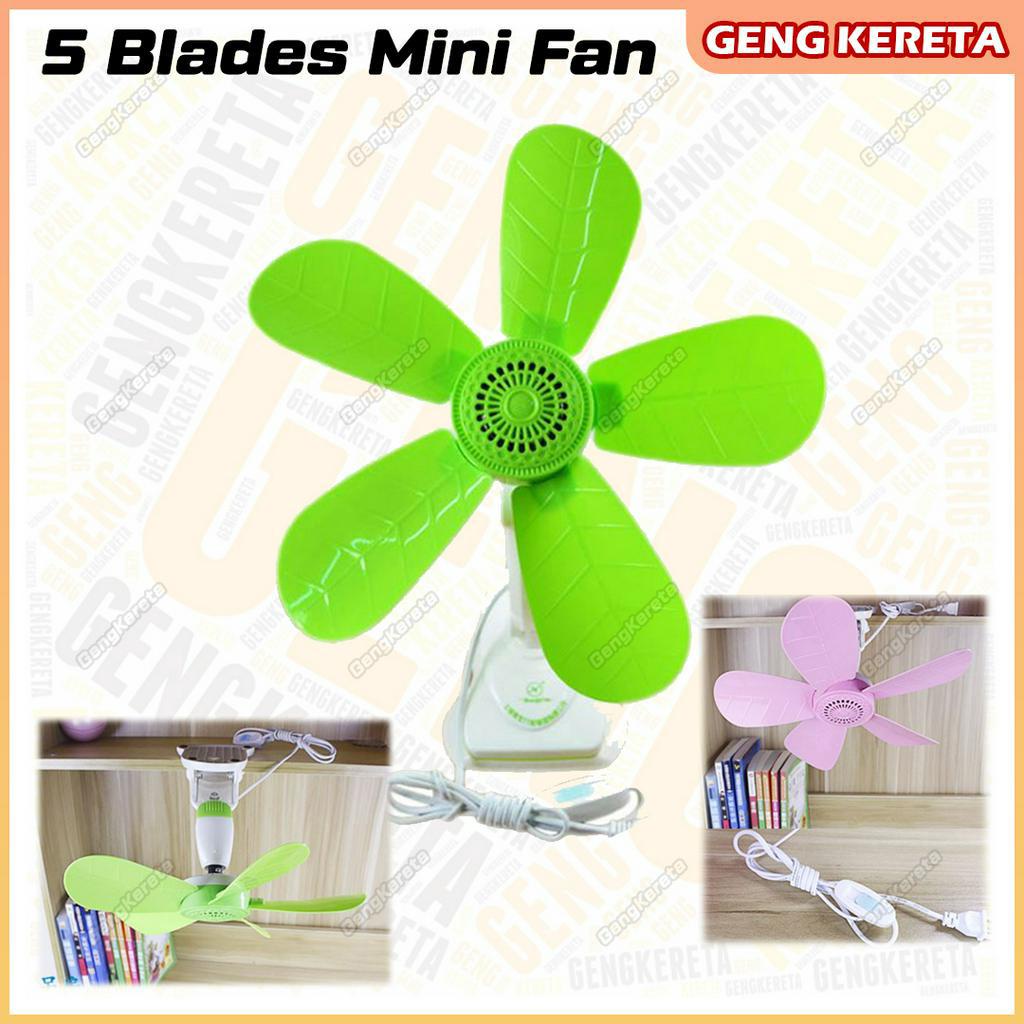 Mini Clip Fan 5 Blade Clip Fan Silent Wall Mounted Bed Electric 5 ...