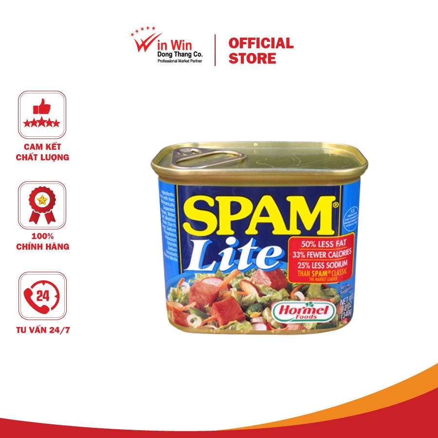 SPAM Low Fat Canned Meat 340g - Imported from USA | Hormel SPAM Lite ...
