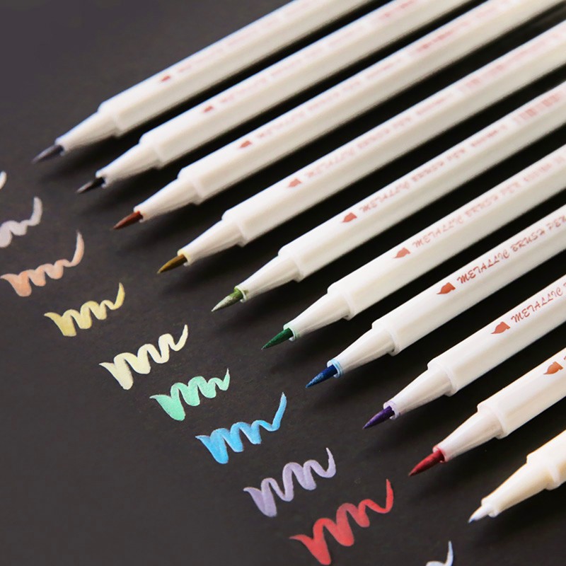 10 Colors Calligraphy pen Soft brush pen for daily color pen life ...