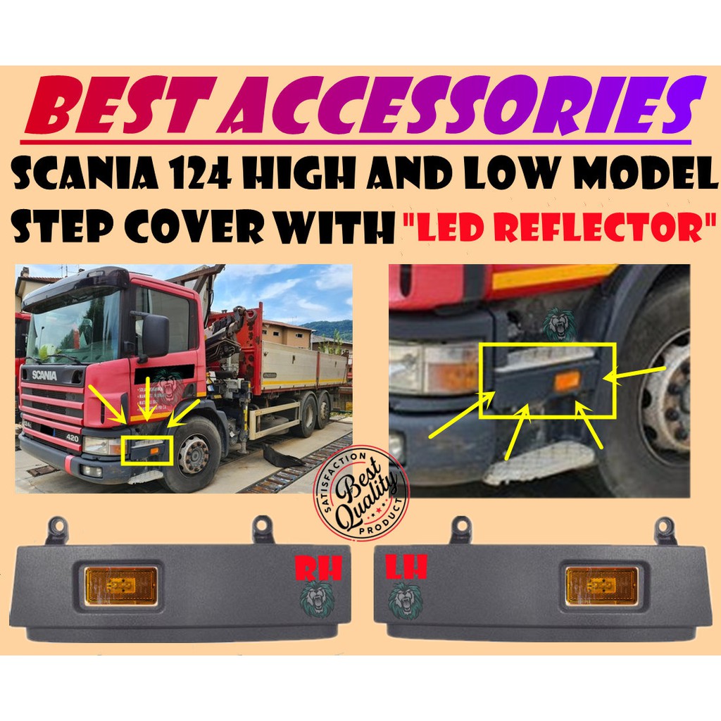 SCANIA 124 HIGH AND LOW MODEL STEP COVER CENTER WITH REFLECTOR HIGH ...