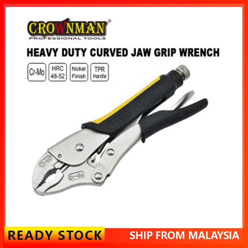 Crownman 7"/10" Curved Jaw Locking Plier Torque Lock Adjustable Jaw ...