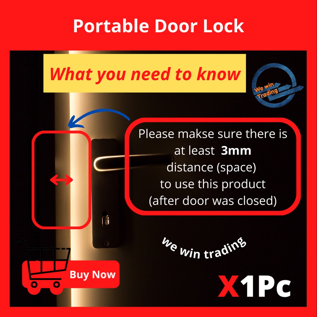 Portable Safety door lock easy to install 防盗夹 lock hotel lock hostel ...