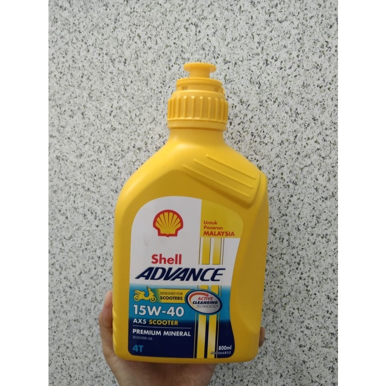SHELL ADVANCE 4T AX5 15W40 | SCOOTER PREMIUM MINERAL 1L | Shopee Malaysia