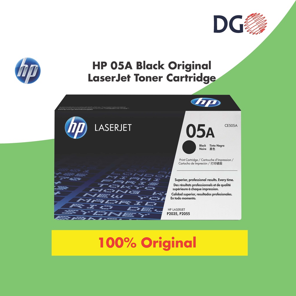 ORIGINAL HP CE505A Black Original LaserJet Toner Cartridge (05A) P2055 ...
