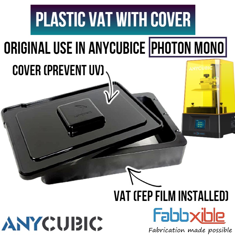 Anycubic Photon Mono Plastic Resin Vat Container with Top Cover ...