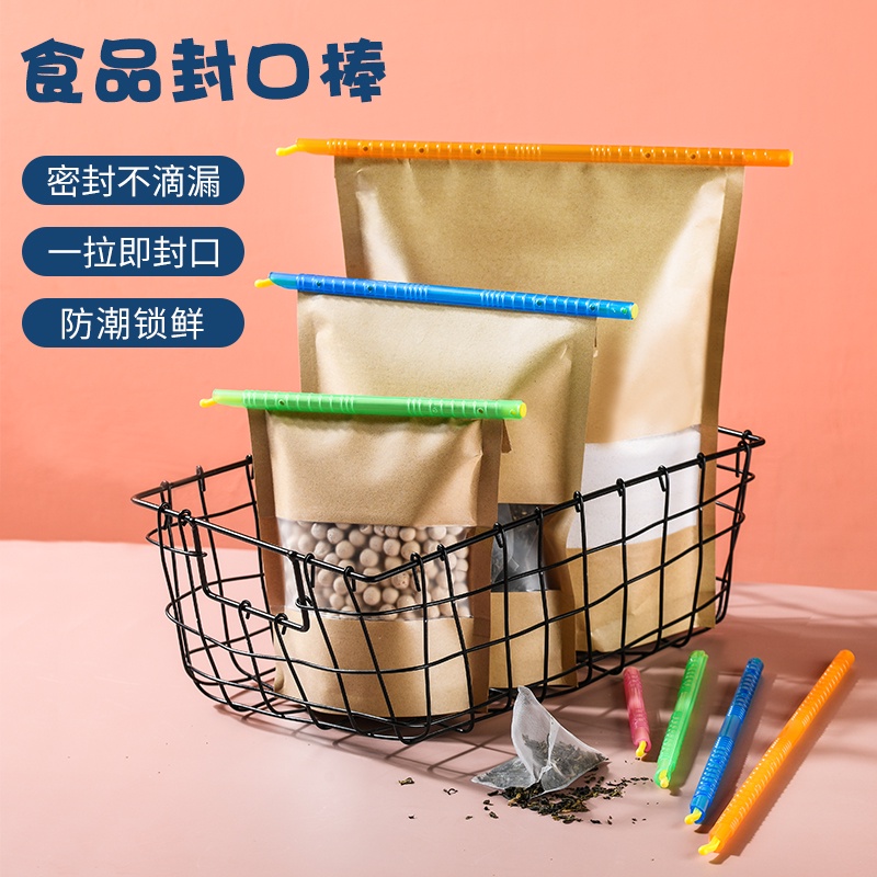 Saveliving Magic Bag Food Storage Sealer Stick Sealing Rods Snack Clip ...