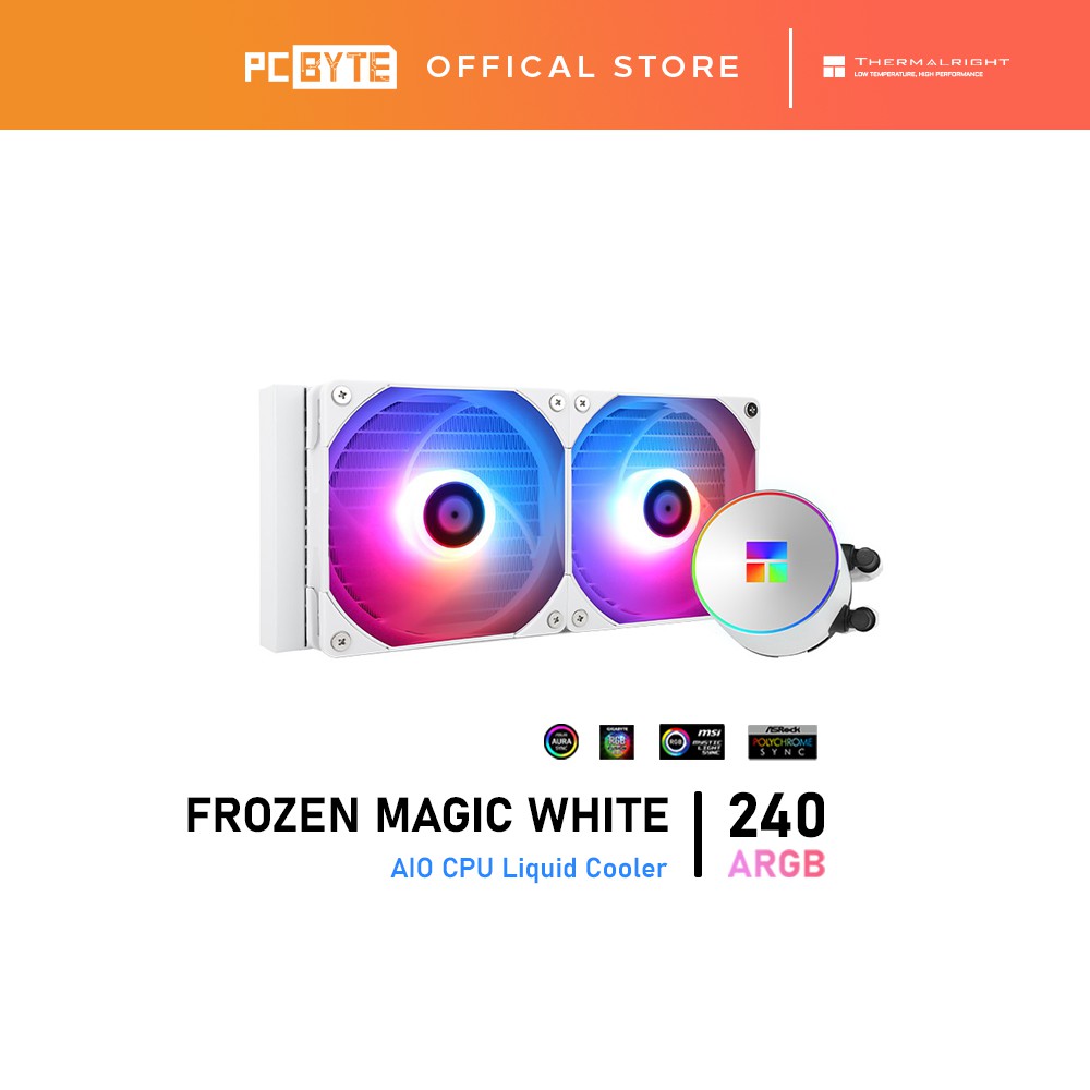 Thermalright Frozen Magic 240 ARGB White AIO Liquid CPU Cooler | Shopee ...
