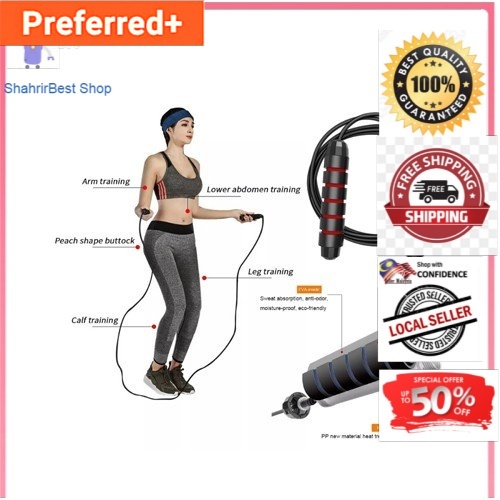 🔥Tali Skipping Istimewa🔥Skipping Rope Tangle-Free with Ball Bearings ...